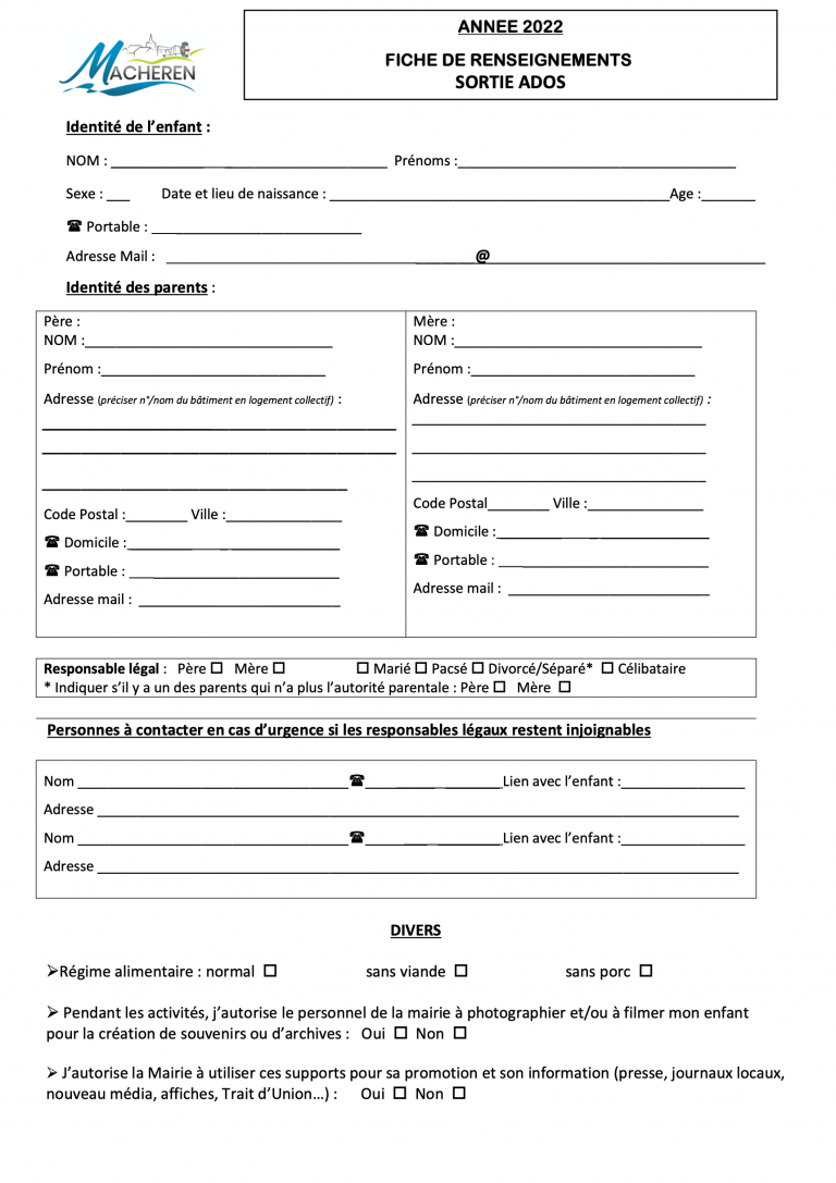 Les sorties ados - Commune de Macheren